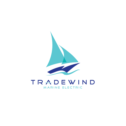 Design a logo depicting wind/waves for TradeWind Marine Electric ...