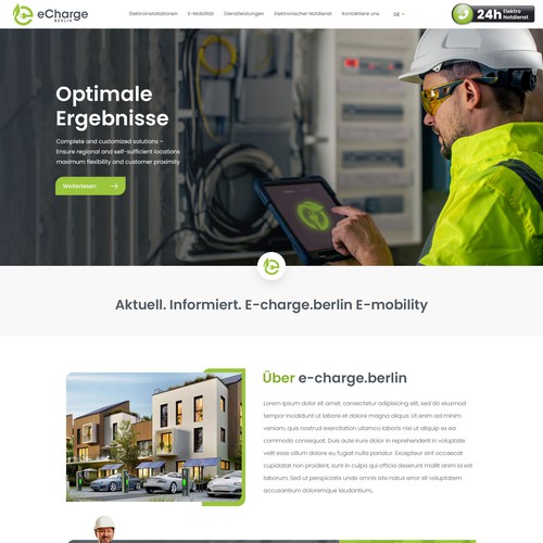 Designs | Gestalte eine neue Webseite für ein Elektro Unternehmen | Web ...