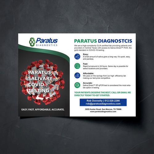 Designs | Compelling COVID testing flyer needed for Texas lab ...