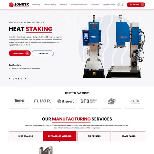 Designs | Industrial Automation Machine Maker Home Page Redesign | Web ...