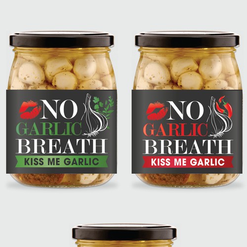 Fresh breath garlic jar labels | Product label contest