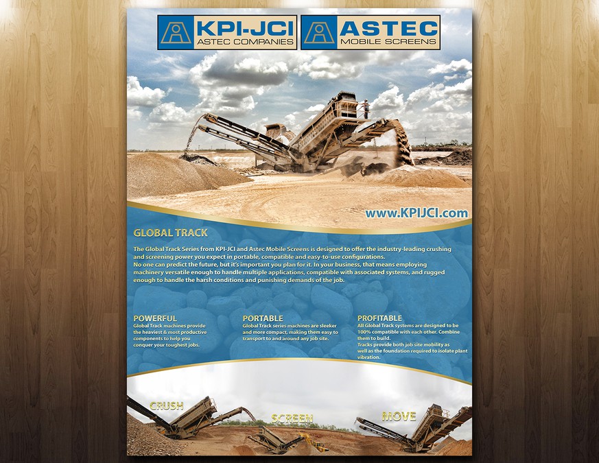 Create the next postcard or flyer for KPI-JCI & Astec Mobile Screens ...
