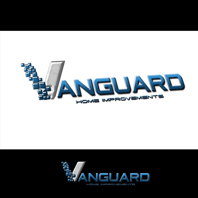 Create a letter V of "Vanguard" that forms into a solid piece from ...