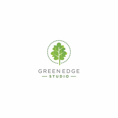 Design a nature-focused logo for Green Edge Studio, a sustainable ...