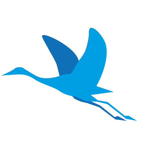 Zeichnen Sie einen stilisierten Kranich | Logo design contest
