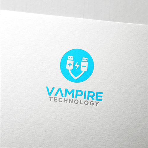 Create a clever, modern logo for Vampire Technology power share cable ...