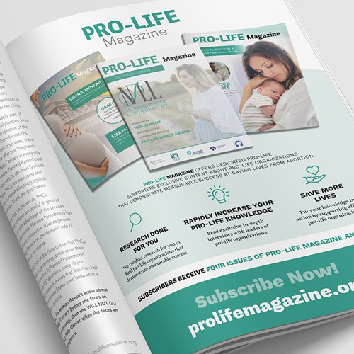 Designs | Design a subscription opt-in form/ad for Pro-Life Magazine ...