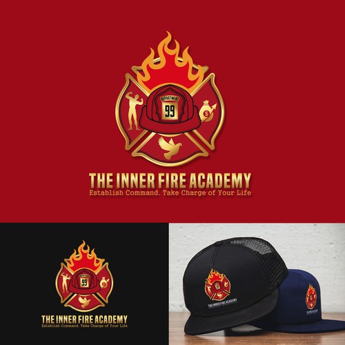 Design a powerful, eye-catching logo for a firefighter that inspires ...