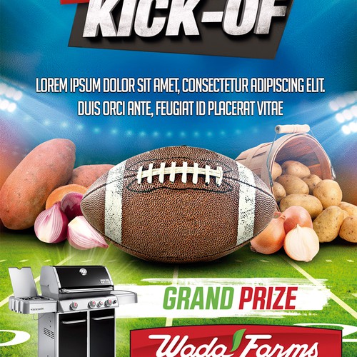 Designs | Design Promo Flyer that incorporates a football kickoff theme ...