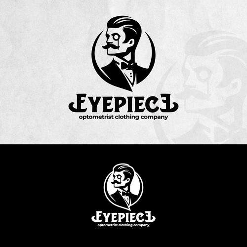 Designs | vintage logo of historical monocle/mustache man head | Logo ...