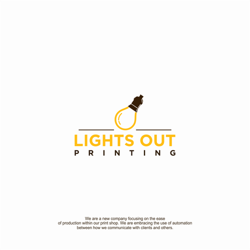 Design a cool logo for Lights Out Printing! | Logo design contest