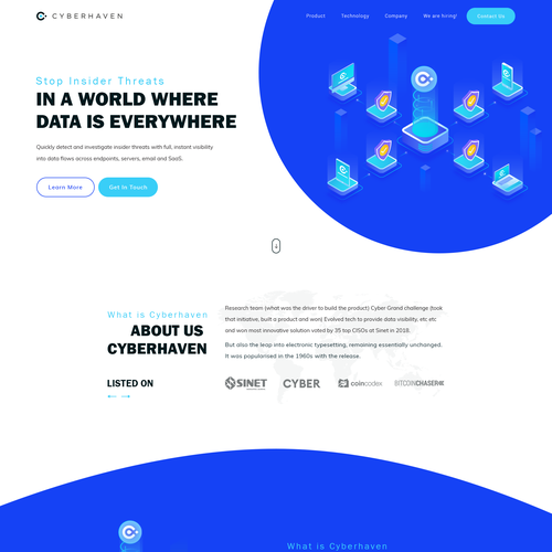 Designs | Hot cybersecurity startup needs a fresh and modern website ...