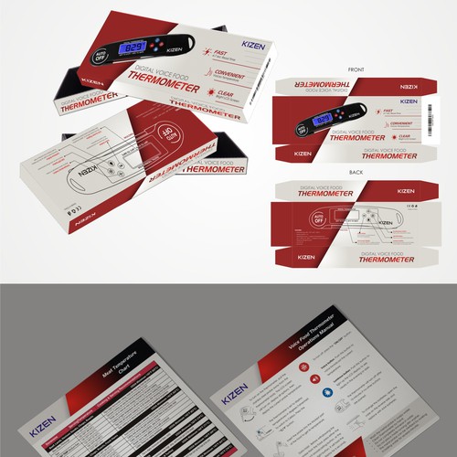 Creative Packaging Label Design for Talking Digital Thermometer ...