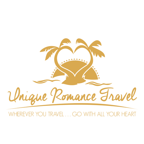 Create a LUXURY ROMANCE TRAVEL AGENCY identity targeting the wedding ...