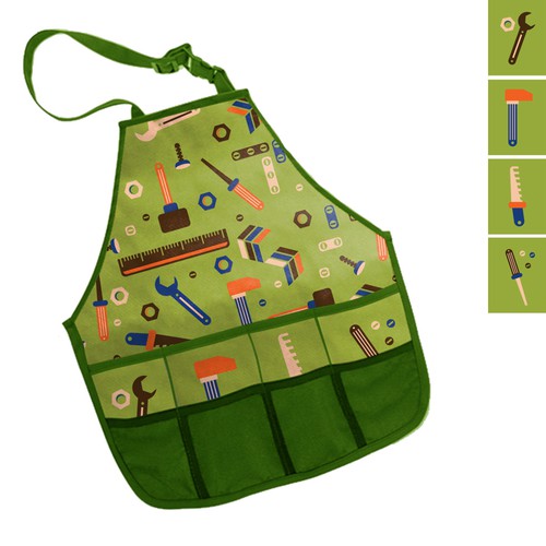 Designs | Play apron with tool theme - for children age 3-7 - graphic ...