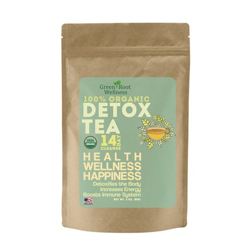 Create a Healthy & Innovative Tea Label for Green Root Wellness ...