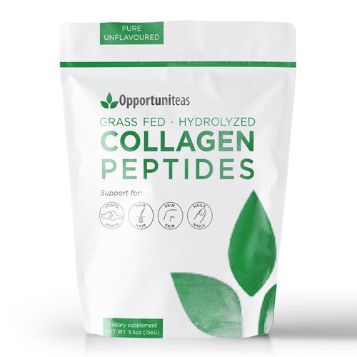 Design collagen supplement pouch packaging | Product packaging contest