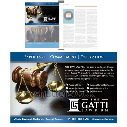 Law firm unique print advertisements. | Postcard, flyer or print contest