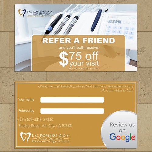 Dental Referral Cards Template