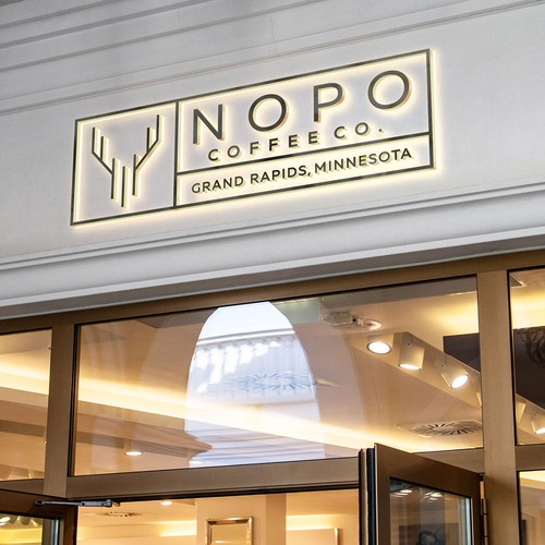 Hipster / Outdoor Enthusiasts NoPo Coffee Co. Logo Design | Logo design ...