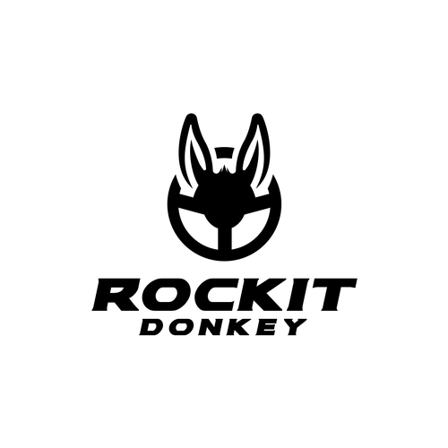 Designs | Rockit Donkey fun logo cowboy donkey driving a cart masculine ...
