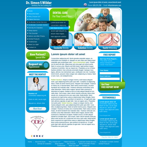 Dental Website Template | Web page design contest