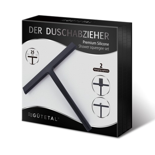 Designs | Clean Product Packaging Layout for a Shower Squeegee Set ...