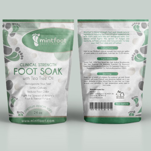 Designs | Design a Memorable Pouch Package for a Sea Salt Foot Soak by ...