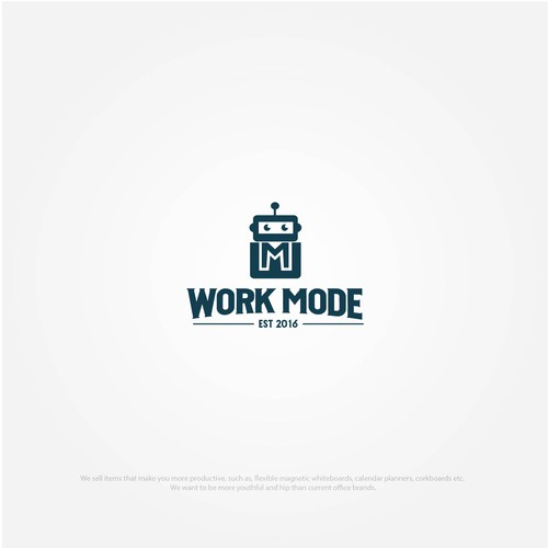 Create a youthful and hip logo for Work Mode: a productivity supply ...