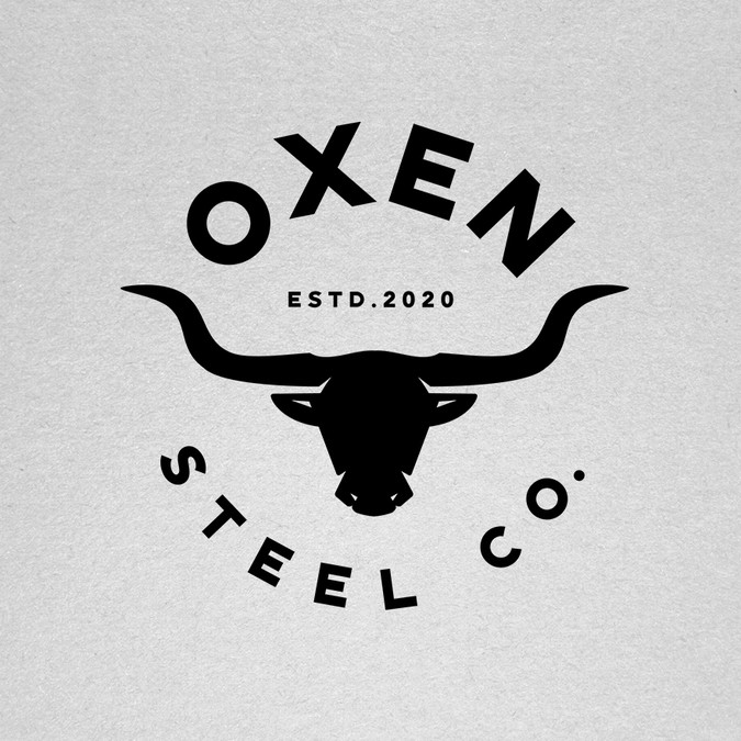 Custom Oxen Themed Abstract Logo for Steel Company | Logo design contest