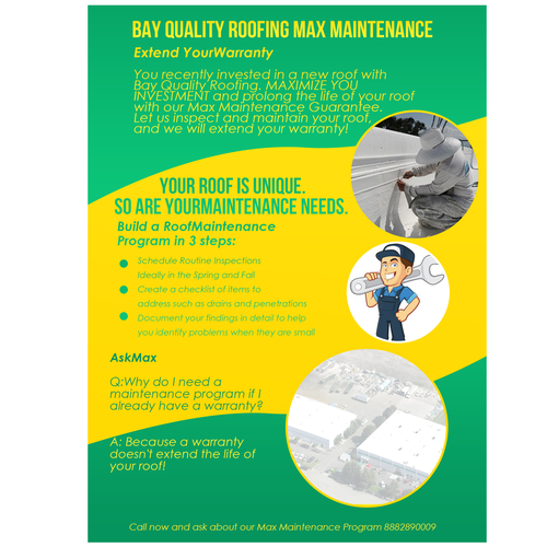 Inaugural commercial building maintenance launch flyer | Postcard ...