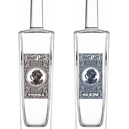 Shady Lady Vodka and Gin label design | Product label contest