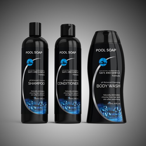 Design labels for a new hair and body wash targeted at athletes ...