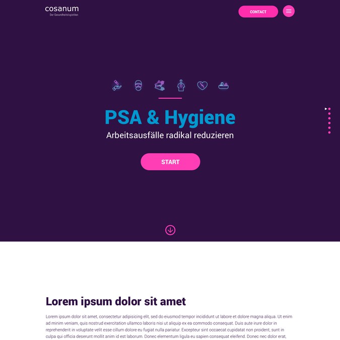 Microsite PSA & Hygiene | Landing page design contest