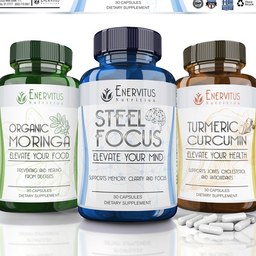 Designs | Design a powerful modern label ( Brain Supplement)for a ...