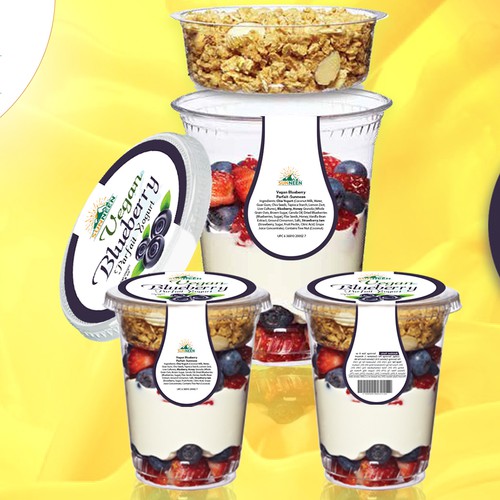 Design fresh/modern labels for new line of Vegan Yogurt Parfait Cups ...