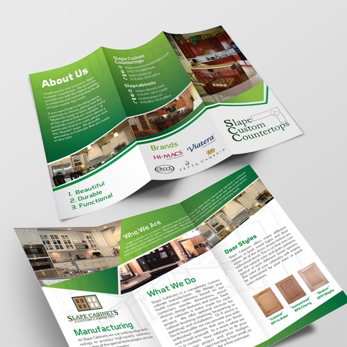 Design custom brochure for Custom Cabinet and Countertop, family-owned ...