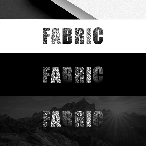 Designs | Bold simple logo for the word FABRIC playing off of fabric ...