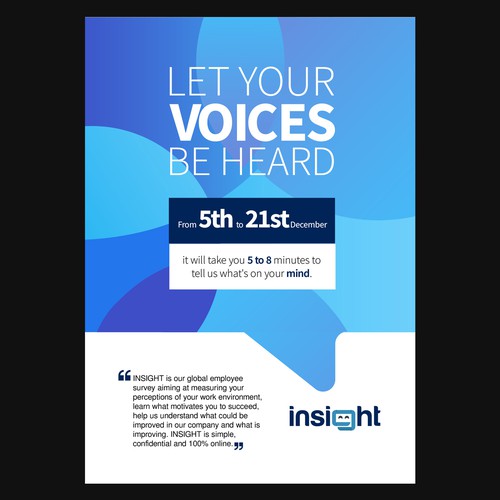 Create a poster for Insight, our internal employee survey | Poster ...