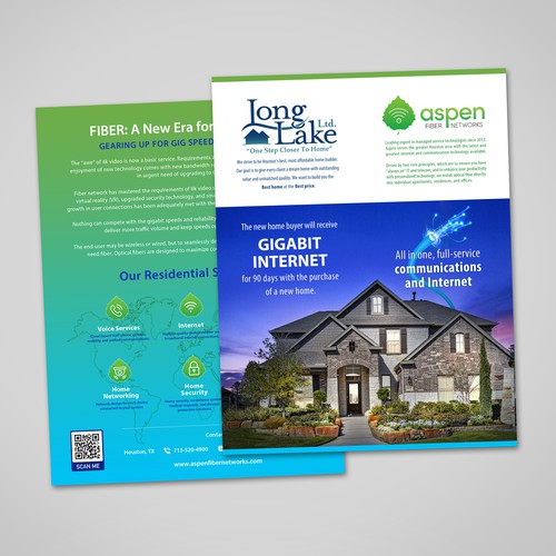 Designs | Aspen Fiber - New Home 90-days Free Brochure | Brochure contest