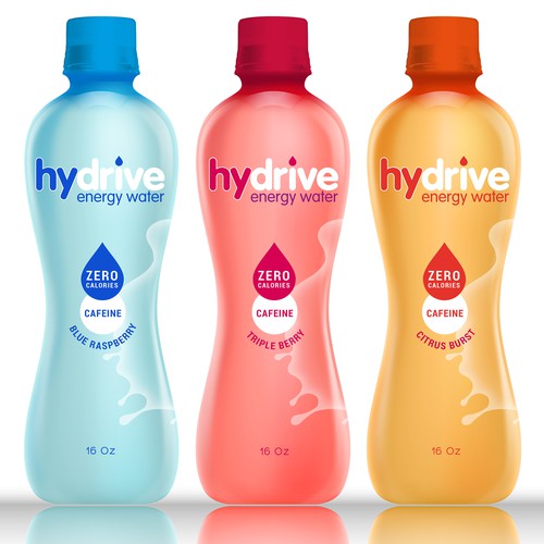 Create upscale, eye-catching bottle label for HYDRIVE Energy Water ...