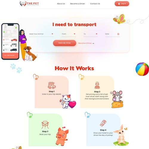 Designs | Pet lovers!!! Uber for Pets (full wireframe attached)