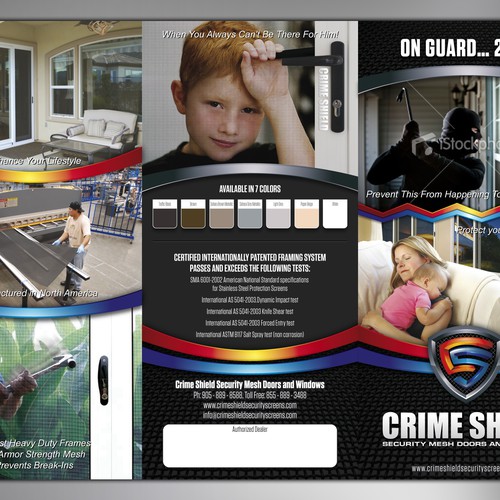 Designs | brochure design for CRIME SHIELD SECURITY MESH DOORS AND ...