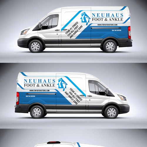 Design a medical response vehicle wrap for an urgent foot and ankle ...