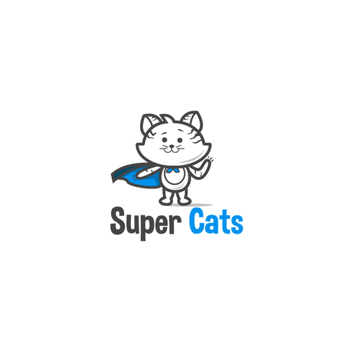Fun, bold and creative logo for cat lovers - Super Cats | Logo design ...