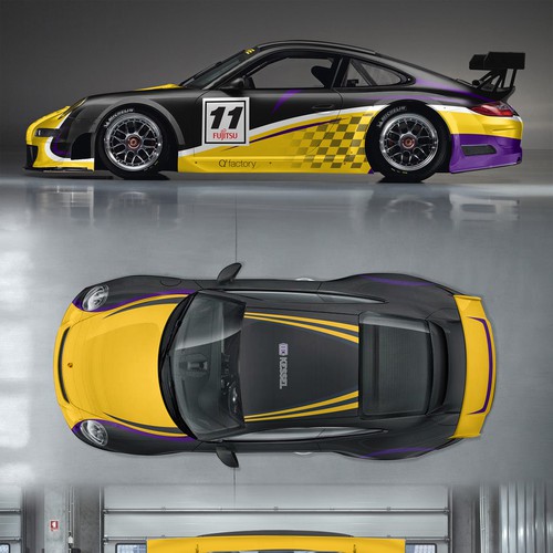 Design rennauto (racing car) Porsche Cup (991) | Signage contest