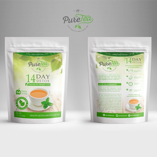 PureTea needs a beautiful package to hold 14 days of Detox Tea ...