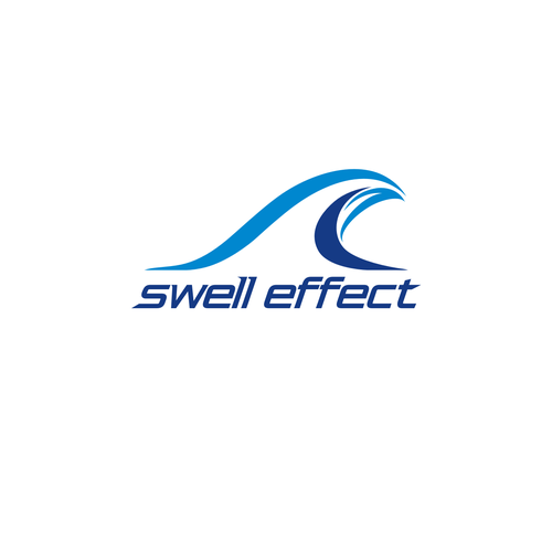 Create a wave logo incorporating the letters "s" and "e" for Swell ...