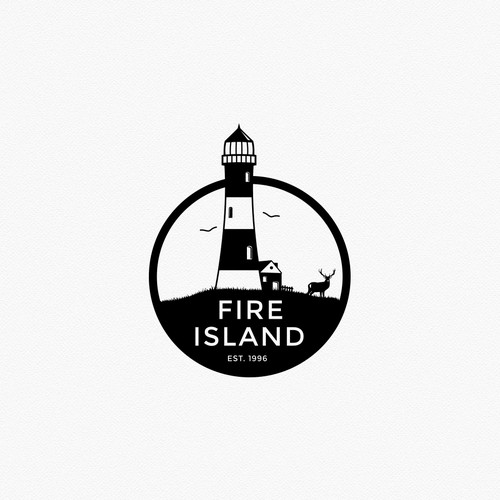 Created a hip logo to represent Fire Island NY bohemian summer travel ...