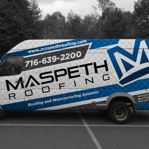 Van Wrap for Maspeth Roofing | Car, truck or van wrap contest